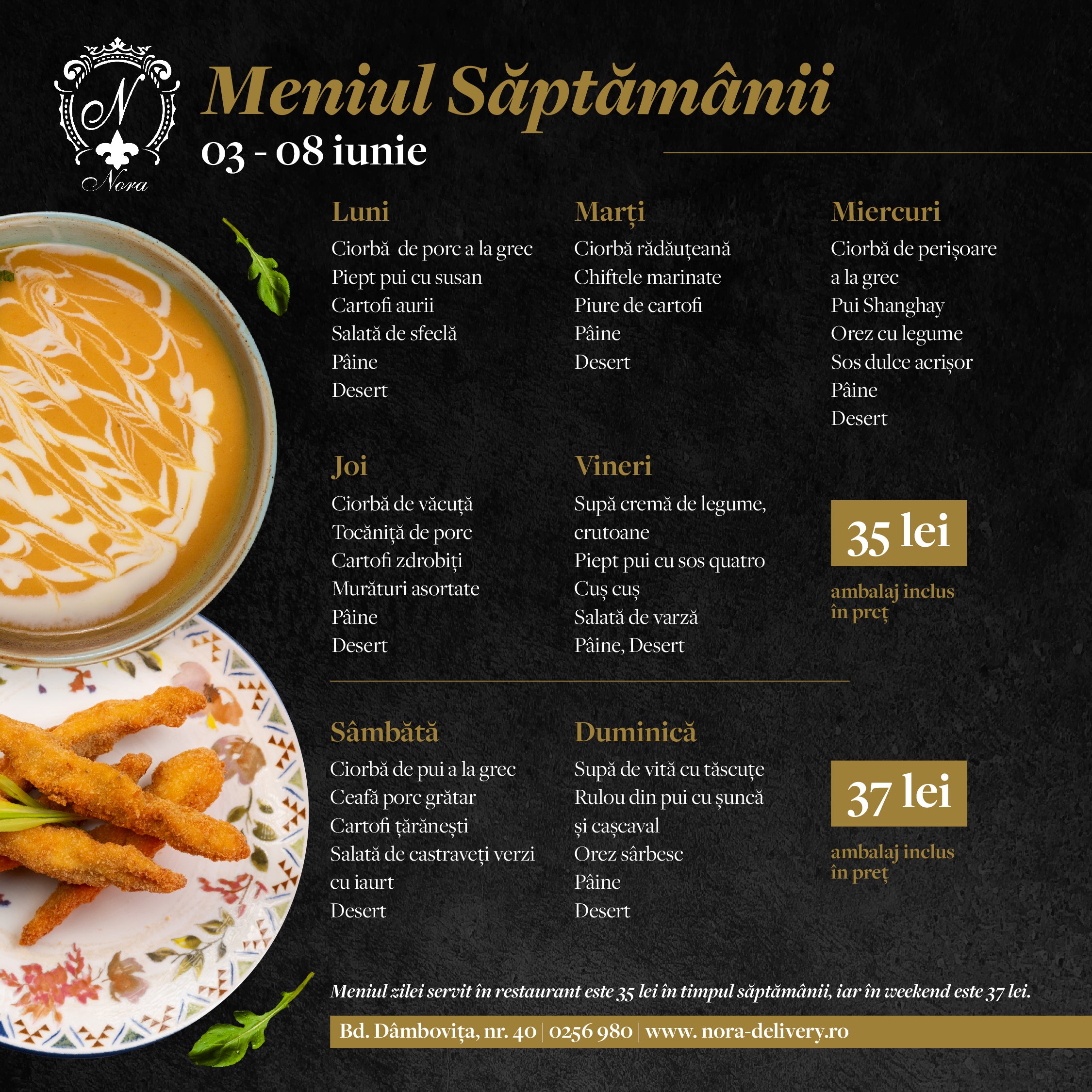 Meniul Zilei Timisoara - Restaurant Nora