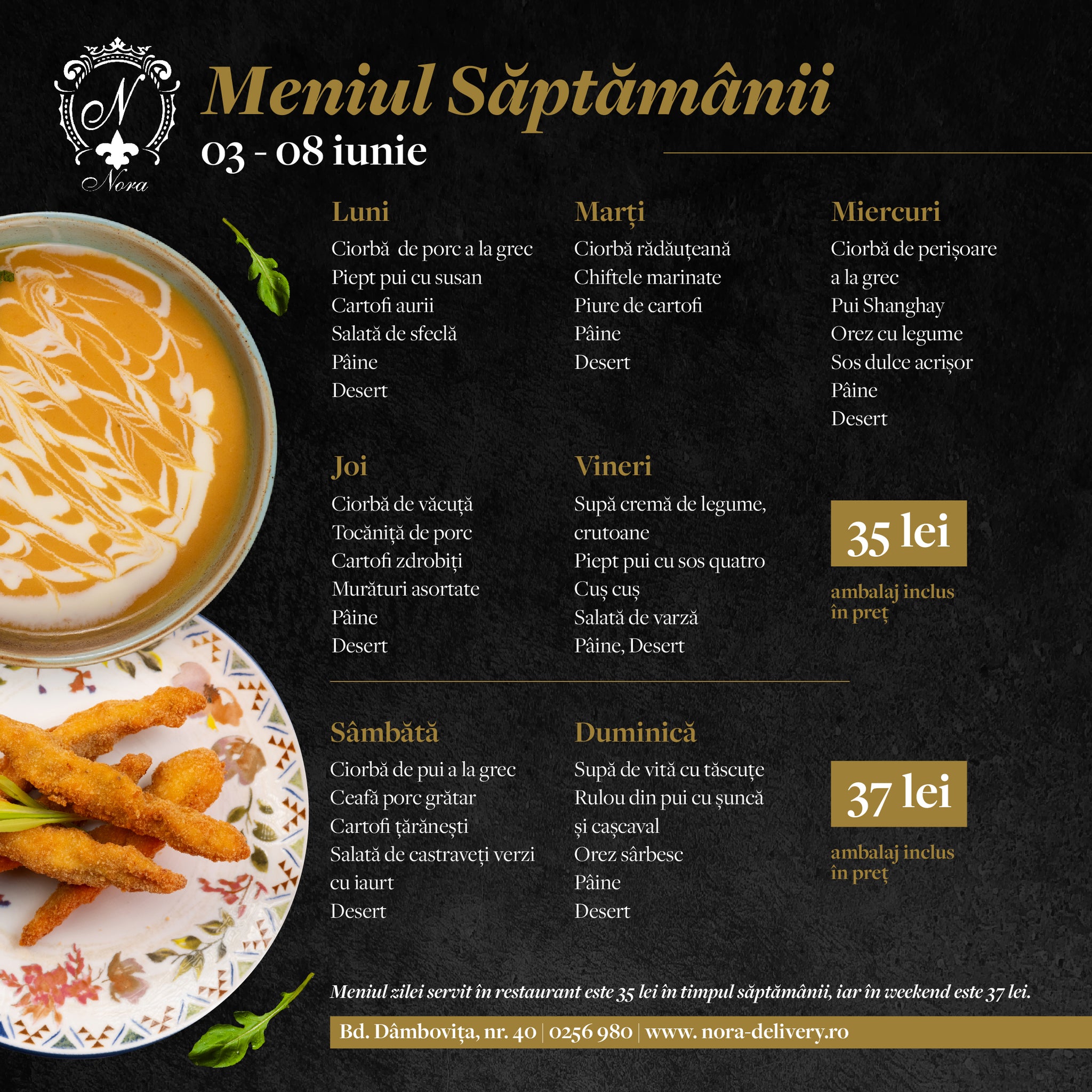 Meniul Zilei Timisoara - Restaurant Nora