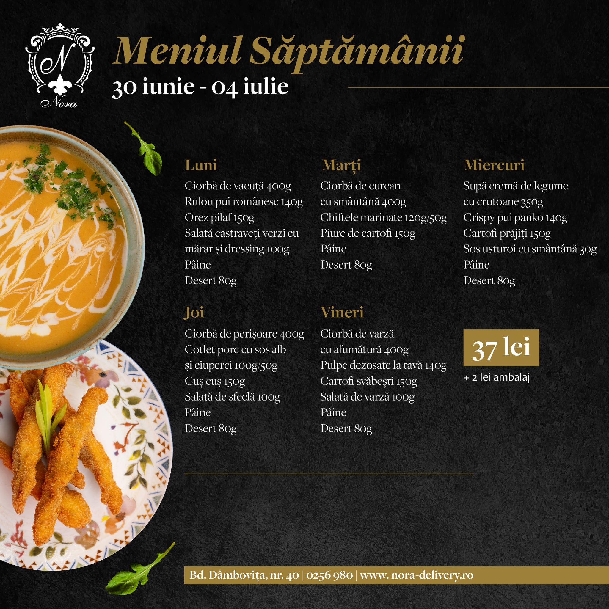 Meniul Zilei Timisoara - Restaurant Nora