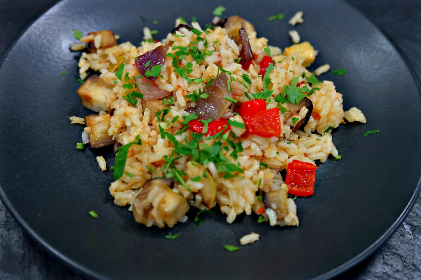 Orez cu legume trase la tigaie 200g