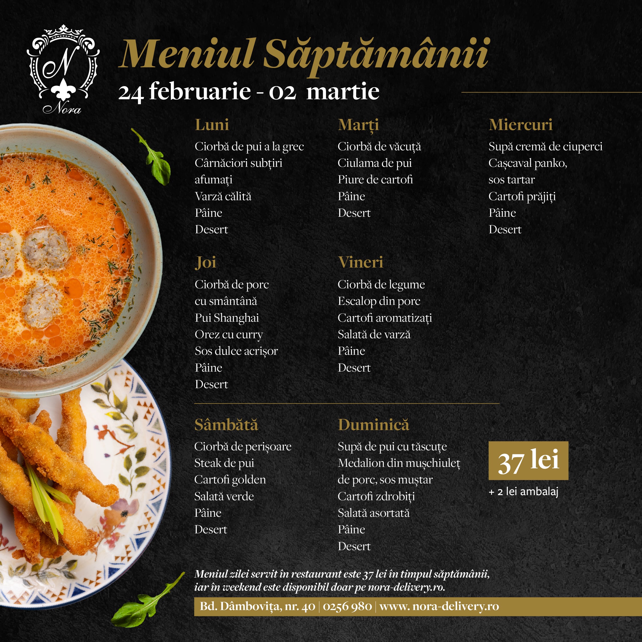 Meniul Zilei Timisoara - Restaurant Nora